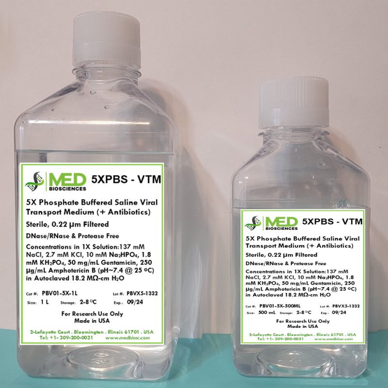 5X PBS – VTM (500 mL) Concentrated Phosphate Buffered Saline – Viral ...