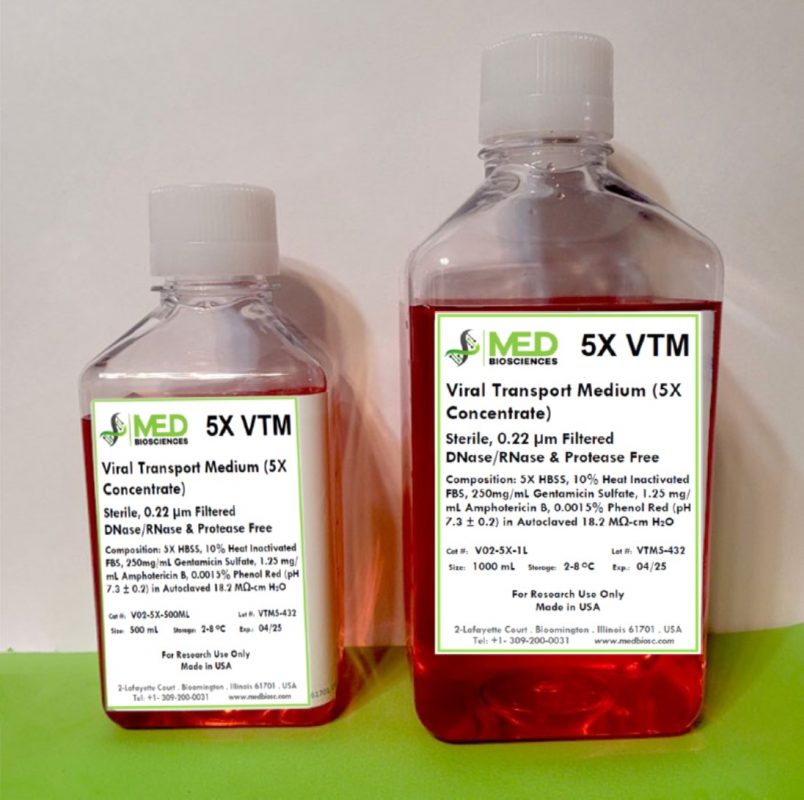 5X VTM (500 mL & 1000 mL) 5-fold Concentrated Viral Transport Medium ...
