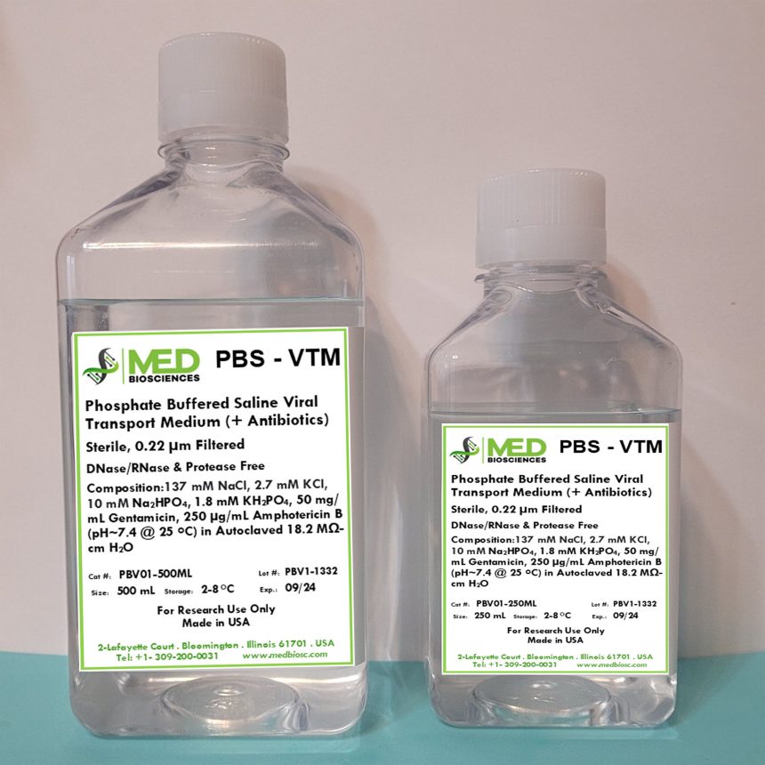 VTM Viral Transport Medium (250 mL, 500 mL & 1000 mL) – Med Biosciences