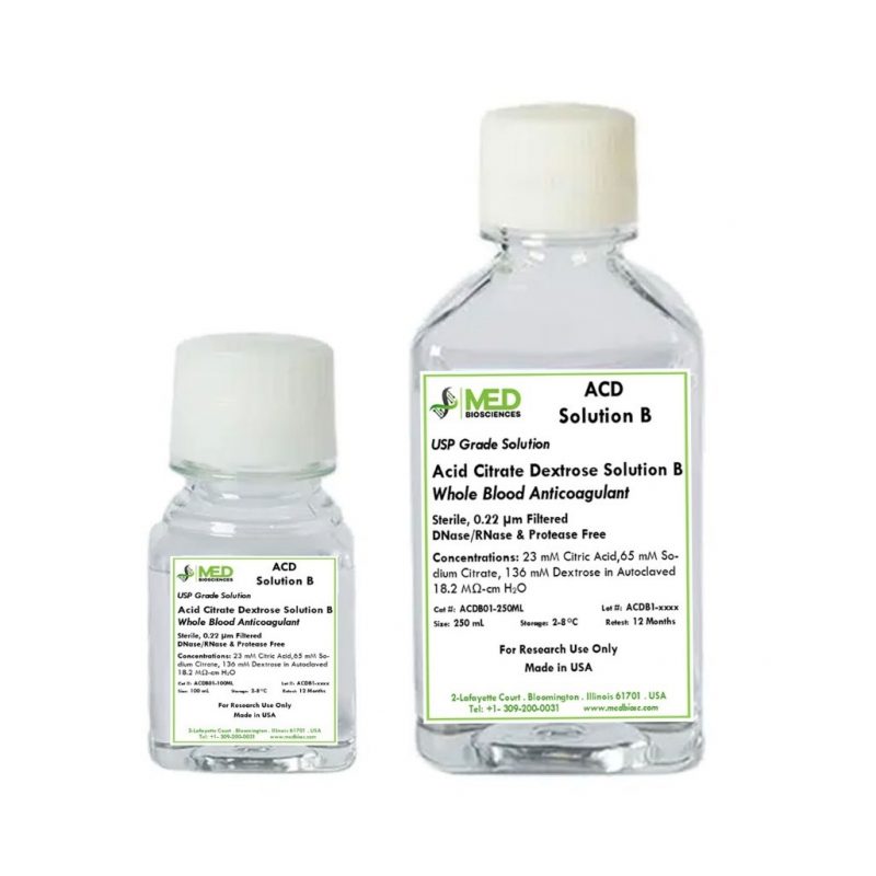 ACD (Acid Citrate Dextrose) Solution B – Whole Blood Anticoagulant ...