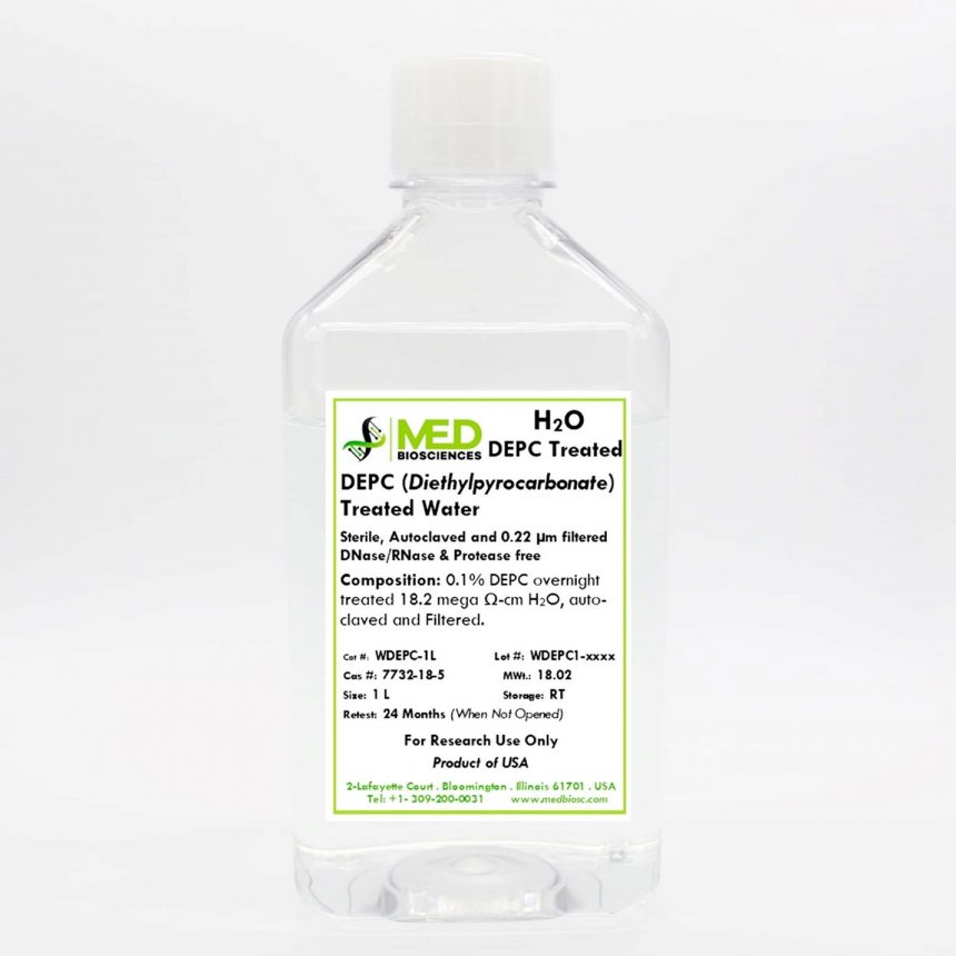 Water, DEPC Treated Nuclease-Free Sterile Water – Med Biosciences